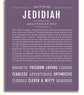 Jedidiah Personalized Name Meaning Art Prints – Name Stories