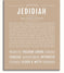 Jedidiah | Name Art Print – Name Stories