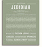 Jedidiah Personalized Name Meaning Art Prints – Name Stories