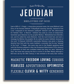 Jedidiah | Name Art Print – Name Stories