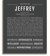 Jeffrey | Name Art Print – Name Stories