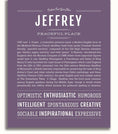 Jeffrey Personalized Name Meaning Art Prints – Name Stories