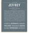 Jeffrey Personalized Name Meaning Art Prints – Name Stories