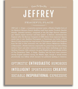 Jeffrey | Name Art Print – Name Stories