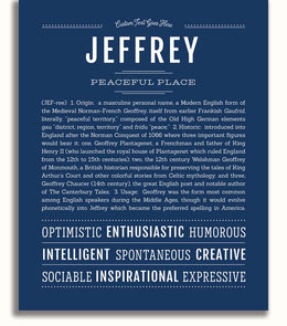 Jeffrey | Name Art Print – Name Stories
