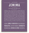 Jemima | Name Art Print – Name Stories