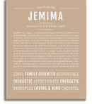 Jemima | Name Art Print – Name Stories