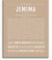 Jemima Personalized Name Meaning Art Prints – Name Stories