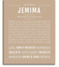 Jemima | Name Art Print – Name Stories