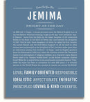 Jemima | Name Art Print – Name Stories
