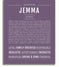 Jemma Personalized Name Meaning Art Prints – Name Stories