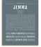 Jemma | Name Art Print – Name Stories