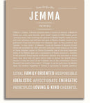 Jemma | Name Art Print – Name Stories