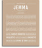 Jemma | Name Art Print – Name Stories