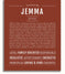 Jemma Personalized Name Meaning Art Prints – Name Stories