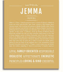 Jemma | Name Art Print – Name Stories