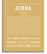 Jemma Personalized Name Meaning Art Prints – Name Stories