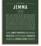 Jemma | Name Art Print – Name Stories