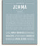 Jemma | Name Art Print – Name Stories