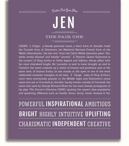 Jen | Name Art Print – Name Stories