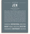 Jen Personalized Name Meaning Art Prints – Name Stories