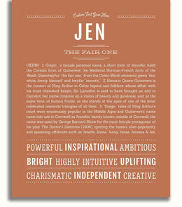 Jen | Name Art Print – Name Stories