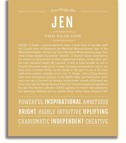 Jen | Name Art Print – Name Stories