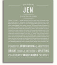 Jen | Name Art Print – Name Stories