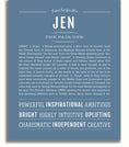 Jen | Name Art Print – Name Stories