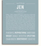 Jen Personalized Name Meaning Art Prints – Name Stories