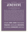 Jenevieve Personalized Name Meaning Art Prints – Name Stories