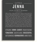 Jenna Personalized Name Meaning Art Prints – Name Stories