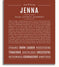 Jenna Personalized Name Meaning Art Prints – Name Stories