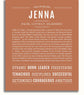 Jenna | Name Art Print – Name Stories