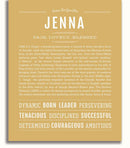 Jenna | Name Art Print – Name Stories