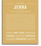 Jenna Personalized Name Meaning Art Prints – Name Stories