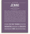 Jenni | Name Art Print – Name Stories