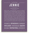 Jennie | Name Art Print – Name Stories
