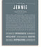 Jennie | Name Art Print – Name Stories