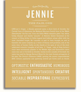 Jennie | Name Art Print – Name Stories