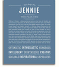Jennie | Name Art Print – Name Stories