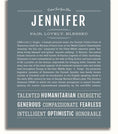 Jennifer | Name Art Print – Name Stories