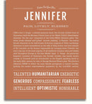 Jennifer | Name Art Print – Name Stories