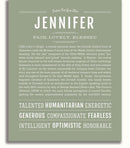 Jennifer | Name Art Print – Name Stories