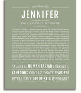 Jennifer | Name Art Print – Name Stories