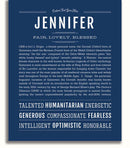 Jennifer | Name Art Print – Name Stories