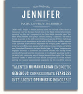 Jennifer | Name Art Print – Name Stories