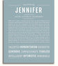 Jennifer Personalized Name Meaning Art Prints – Name Stories