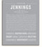 Jennings Personalized Name Meaning Art Prints – Name Stories