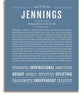 Jennings Personalized Name Meaning Art Prints – Name Stories